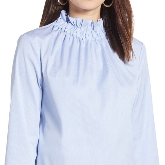 Halogen | Tops | Halogen Gathered Neck Blouse | Poshmark